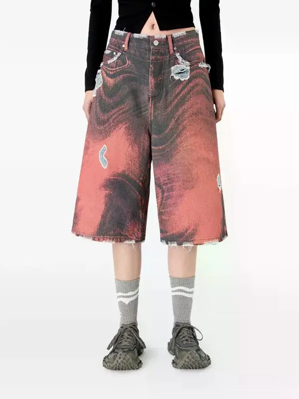 Camper Distressed Denim Shorts