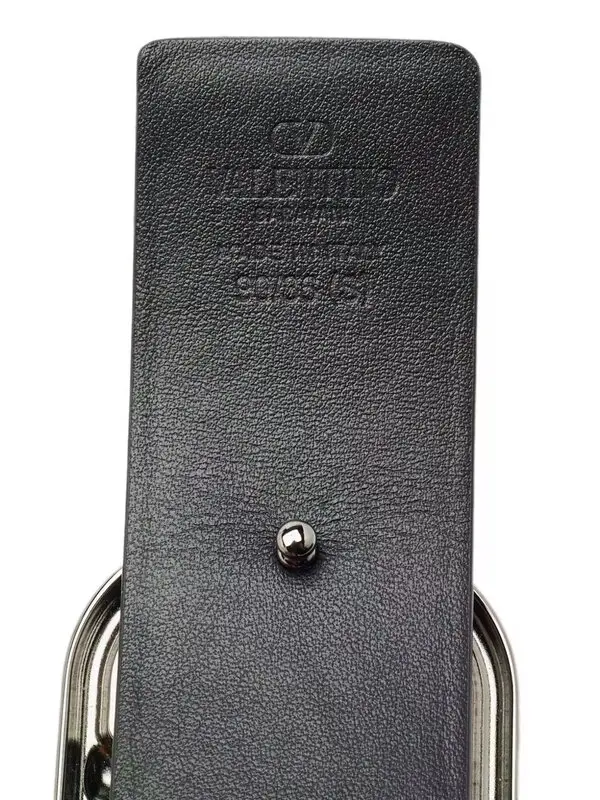 Valentino Garavani Vlogo Leather Belt - Black