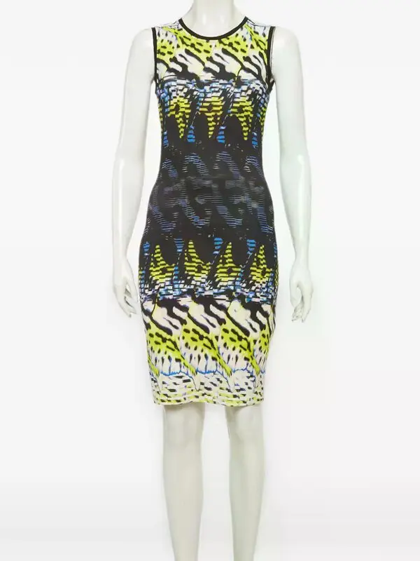 Roberto Cavalli Sleeveless Graphic Print Mini Dress