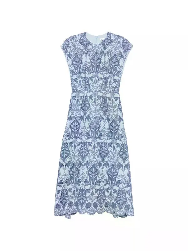 Rebecca Vallance Blooming Lanterns Embroidered Maxi Dress - Blue