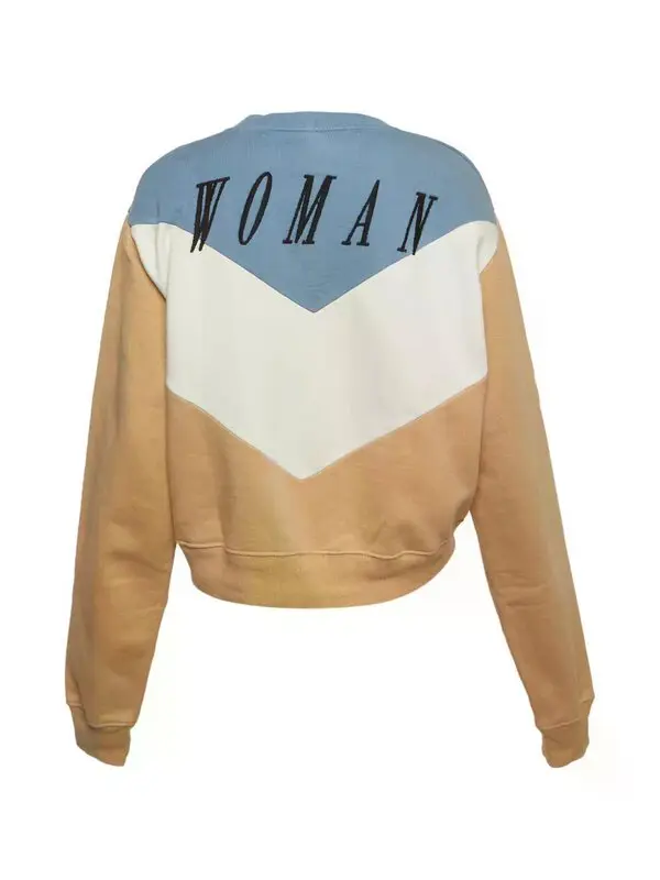 Off-White Cropped Horse Motif Sweatshirt