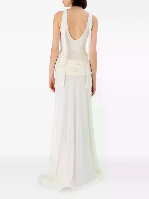 OCCLEUS Merelyn Draped-design Slit-detail Maxi Dress