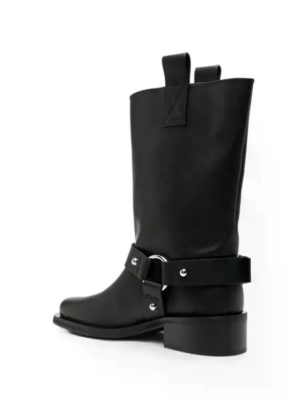 GANNI Harness Detail Biker Boots