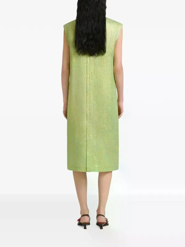 Marni Silk Cloqué Dress With Bloomline Print