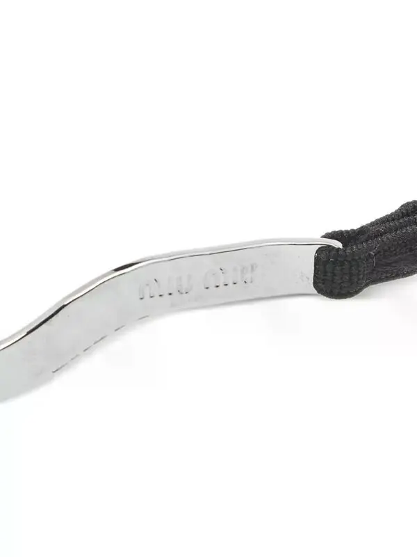 Miu Miu Crystal Embellished Headband - Silver