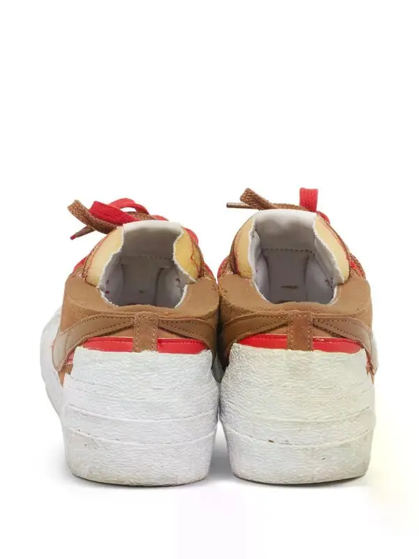 Nike X Sacai Blazer Leather And Suede Lace Up Sneakers
