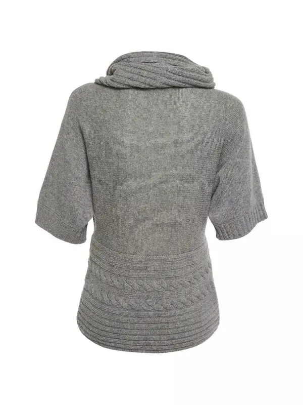 Max Mara Mock Neck Short Sleeve Sweater
