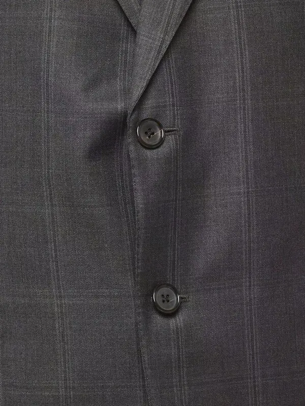 TOM FORD Single-breasted Check-pattern Wool Suit - Black