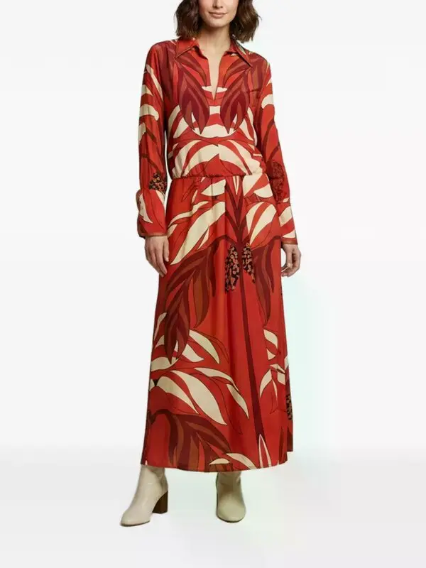 Johanna Ortiz Floral Print Maxi Dress - Orange