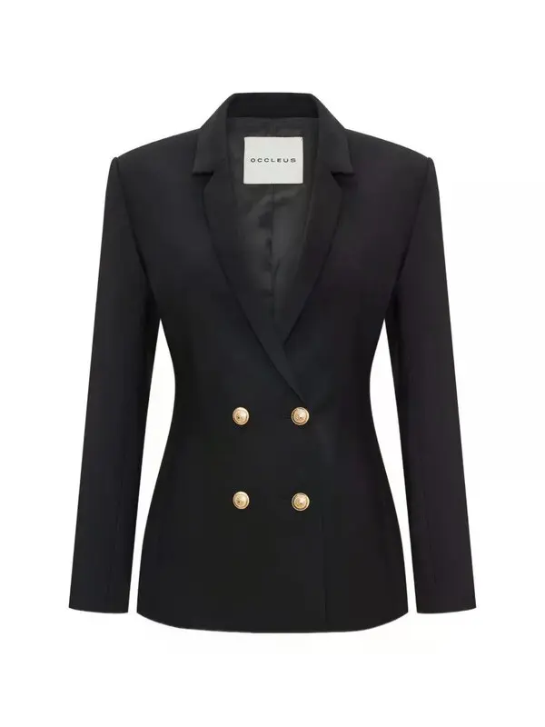 OCCLEUS Noir Double-breasted Blazer