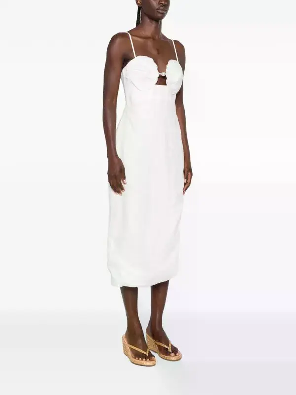 Farm Rio Shell Appliqué Pearl Detail Dress