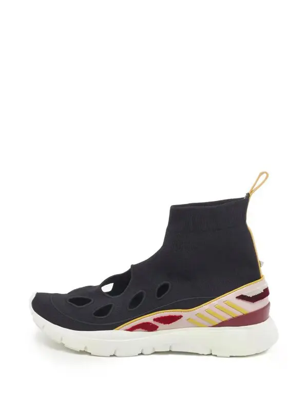 Valentino Garavani Rockstud Detail Cut-out Sock Sneakers