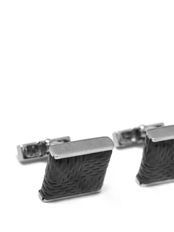 LOUIS VUITTON Damier Graphite Leather Cufflinks