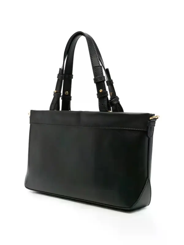Bally Logo Print Leather Tote Bag