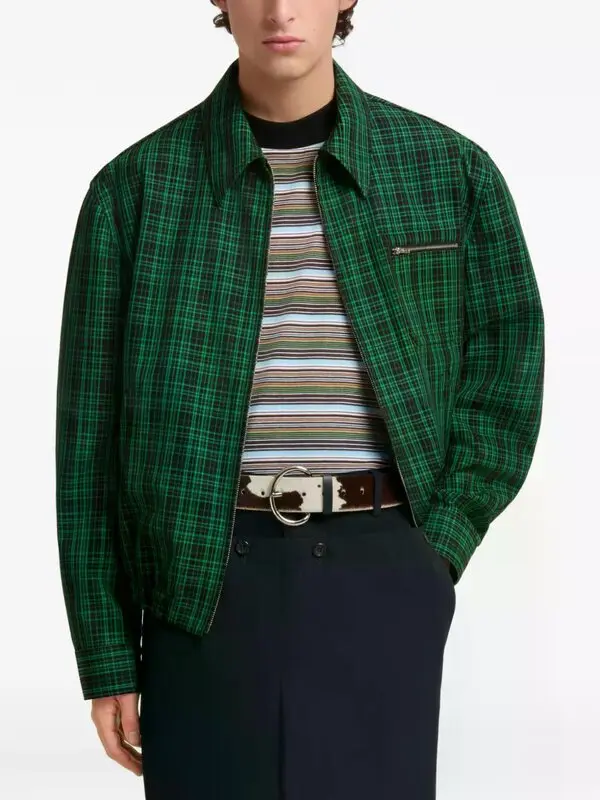 Marni Checked Wool-gabardine Jacket