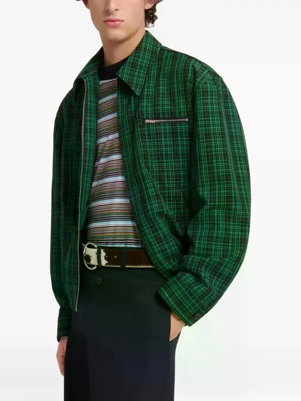 Marni Checked Wool-gabardine Jacket