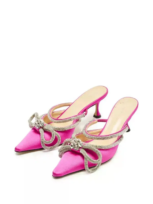 Mach & Mach Double Bow Heeled Mules