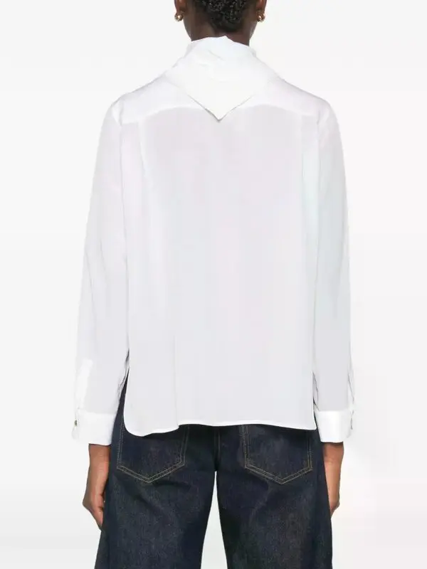 Max Mara Tie-neck Long-sleeve Shirt