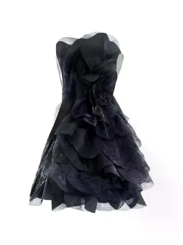 GEMY MAALOUF Strapless Ruffled Mini Dress