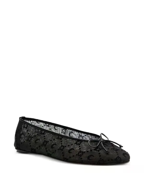 MARINE SERRE Moonogram Mesh Ballet Flats