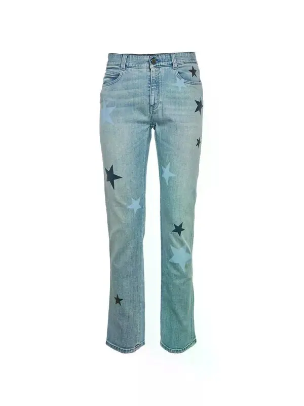 Stella McCartney Slim-fit Star Print Jeans - Blue
