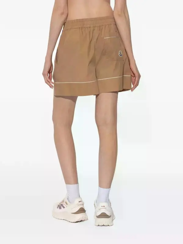 Moncler Logo Patch Piped Shorts