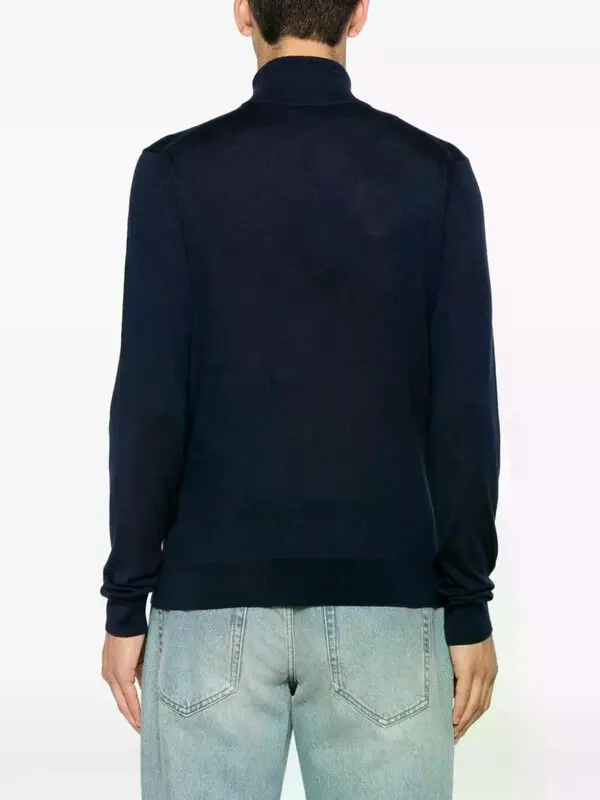 Etro Quarter-zip Embroidered-logo Sweater
