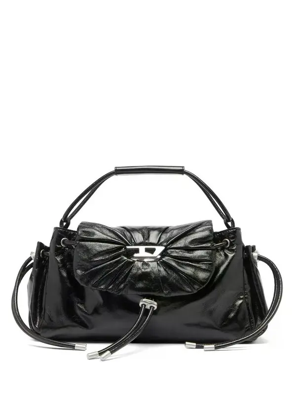 DIESEL® Scrunch-d Leather Handbag - Black