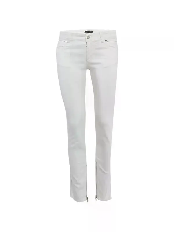 TOM FORD Zip-hem Skinny Jeans - White