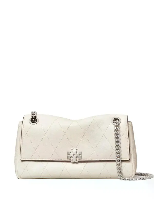 Tory Burch Small Charlie Quilted Shoulder Bag - Neutrals