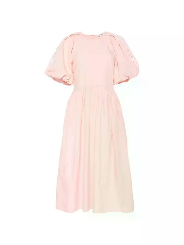 Stine Goya Broderie Anglaise Puff-sleeve Dress - Pink