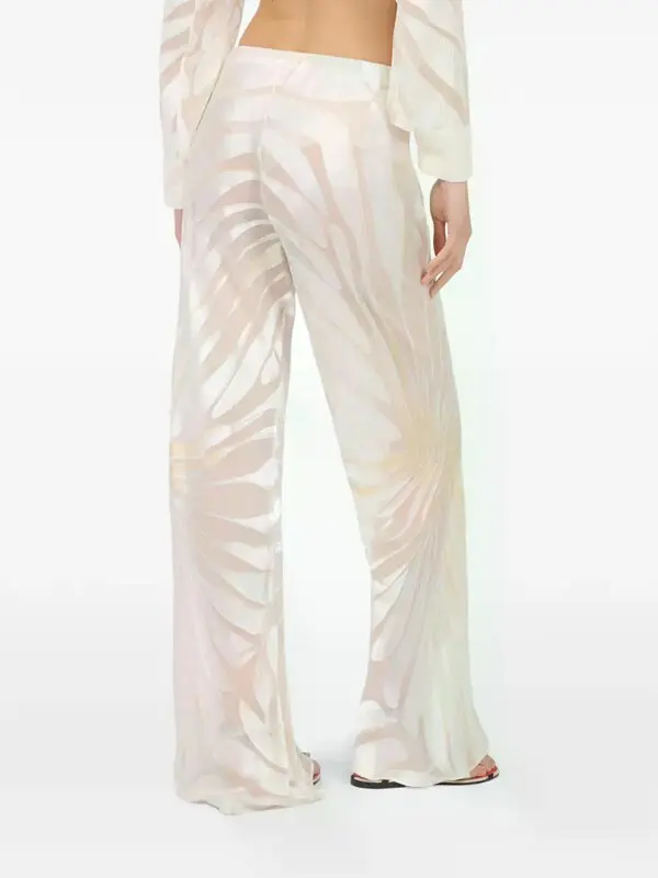 Roberto Cavalli Leaf Devoré Drawstring Trousers