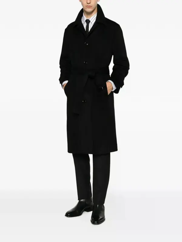LARDINI Belted Single-breasted Coat