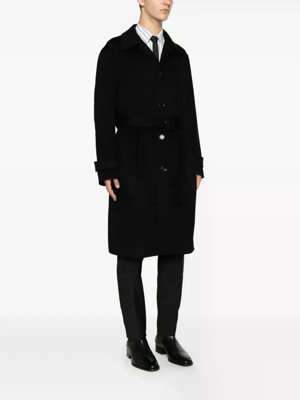 LARDINI Belted Single-breasted Coat