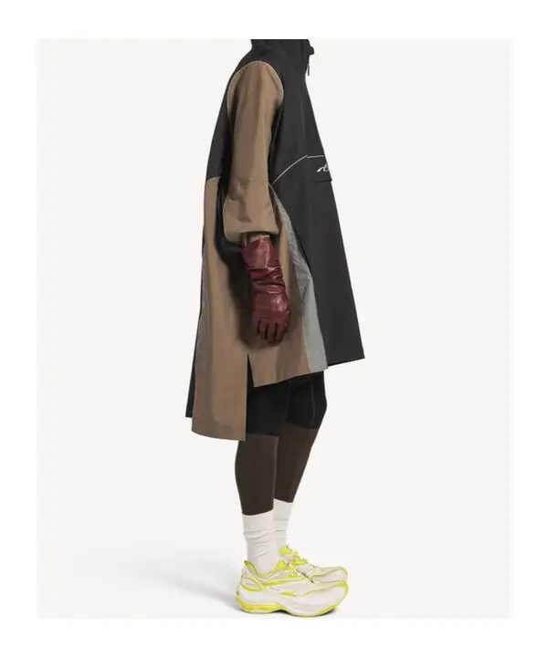Balenciaga Techwear Poncho With Drawstring Hood And Reflective Details