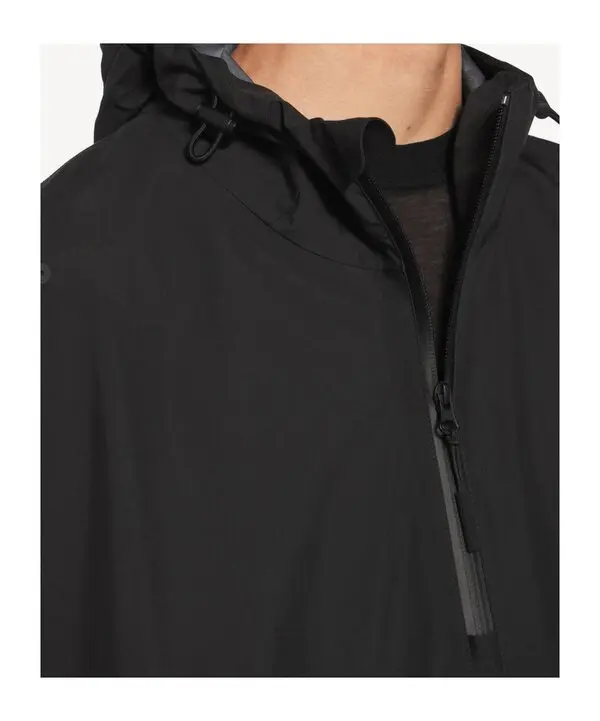 Balenciaga Techwear Poncho With Drawstring Hood And Reflective Details