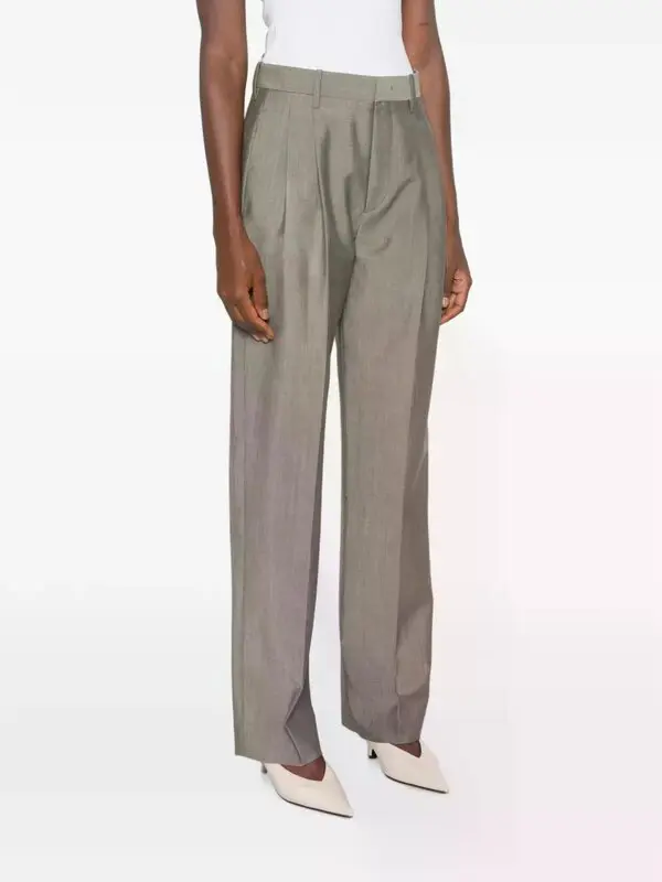 Victoria Beckham Melange Pleated Trousers