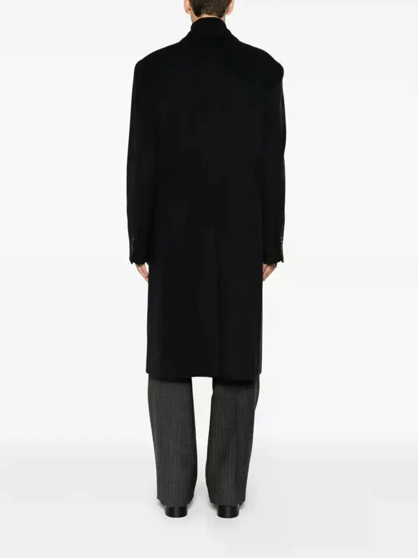 LARDINI Double-breasted Peak-lapel Coat