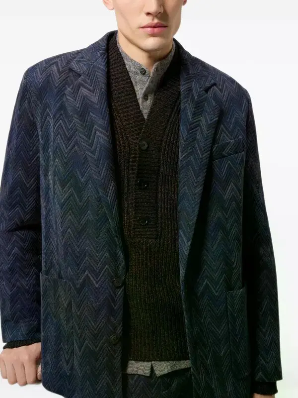 Missoni Cotton And Viscose Zigzag Blazer