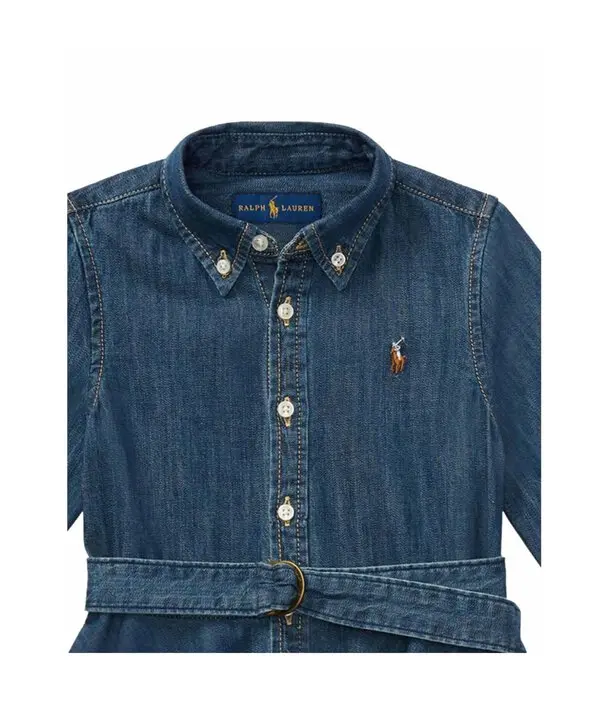 Polo Ralph Lauren Denim Shirt Dress With Embroidered Pony
