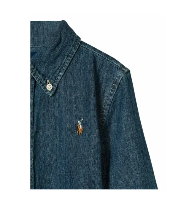 Polo Ralph Lauren Denim Shirt Dress With Embroidered Pony