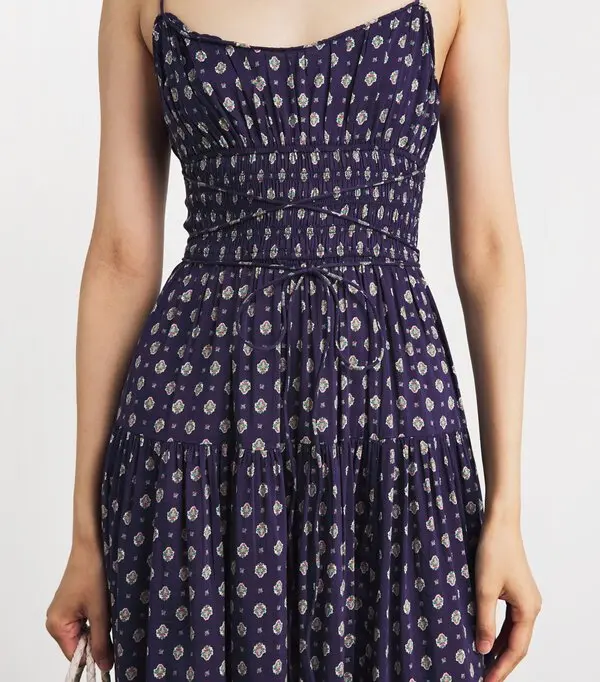 DÔEN Cotton-silk Safia Midi Dress