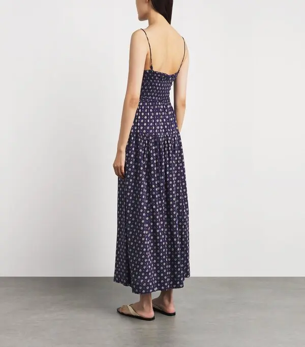 DÔEN Cotton-silk Safia Midi Dress