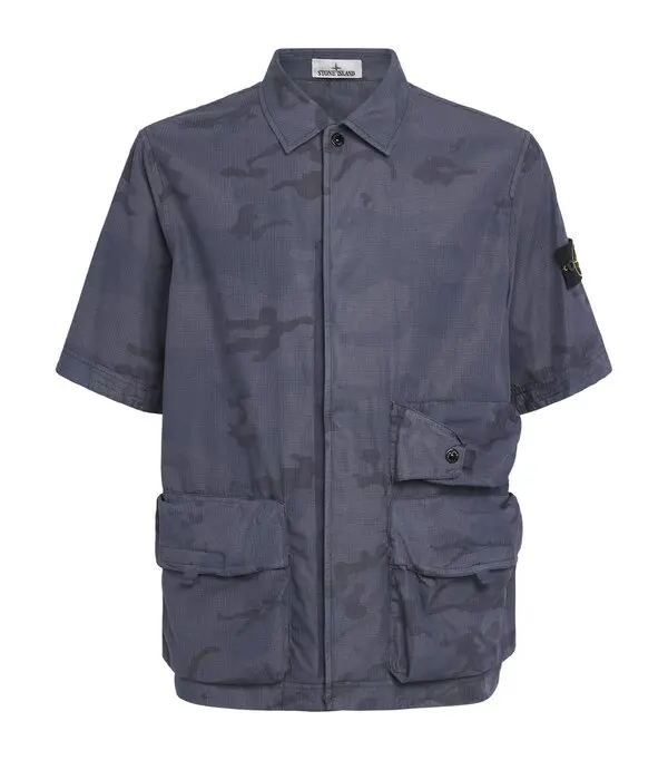 Stone Island Ripstop Faded Camo Shirt