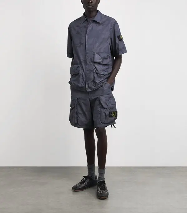 Stone Island Ripstop Faded Camo Shirt