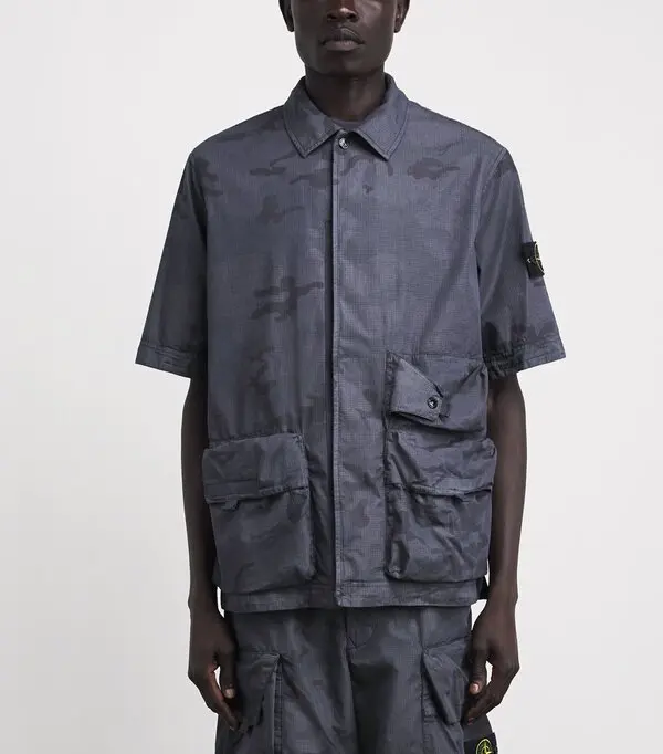 Stone Island Ripstop Faded Camo Shirt
