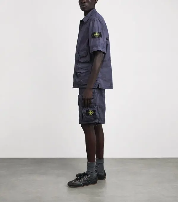 Stone Island Ripstop Faded Camo Cargo Shorts
