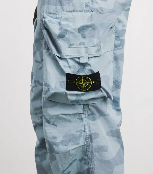 Stone Island Camouflage Print Cargo Trousers
