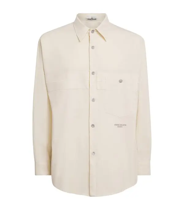 Stone Island Organic Cotton Garment-dyed Overshirt