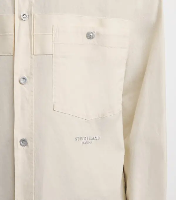 Stone Island Organic Cotton Garment-dyed Overshirt